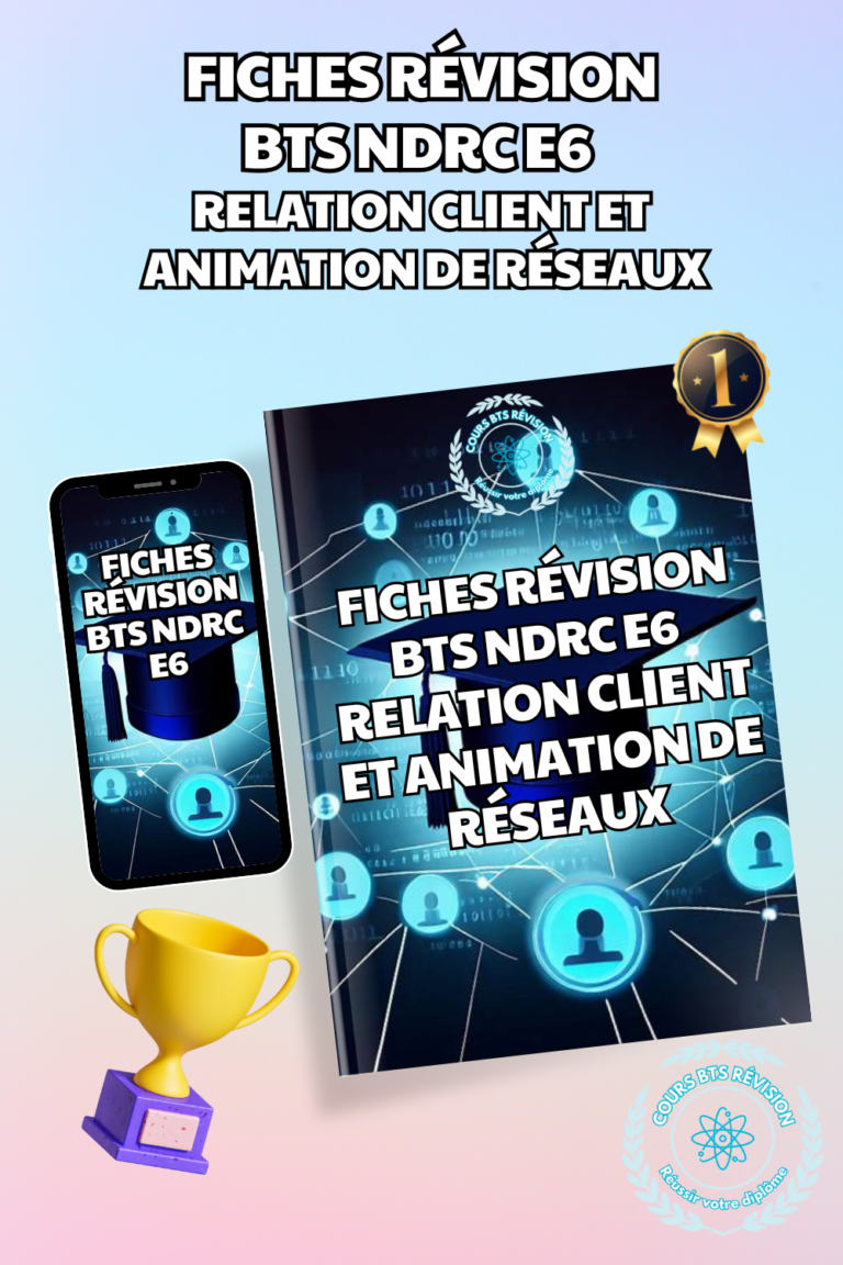 Fiches E6 BTS NDRC (Relation client et animation de réseaux) - Cours BTS Révision